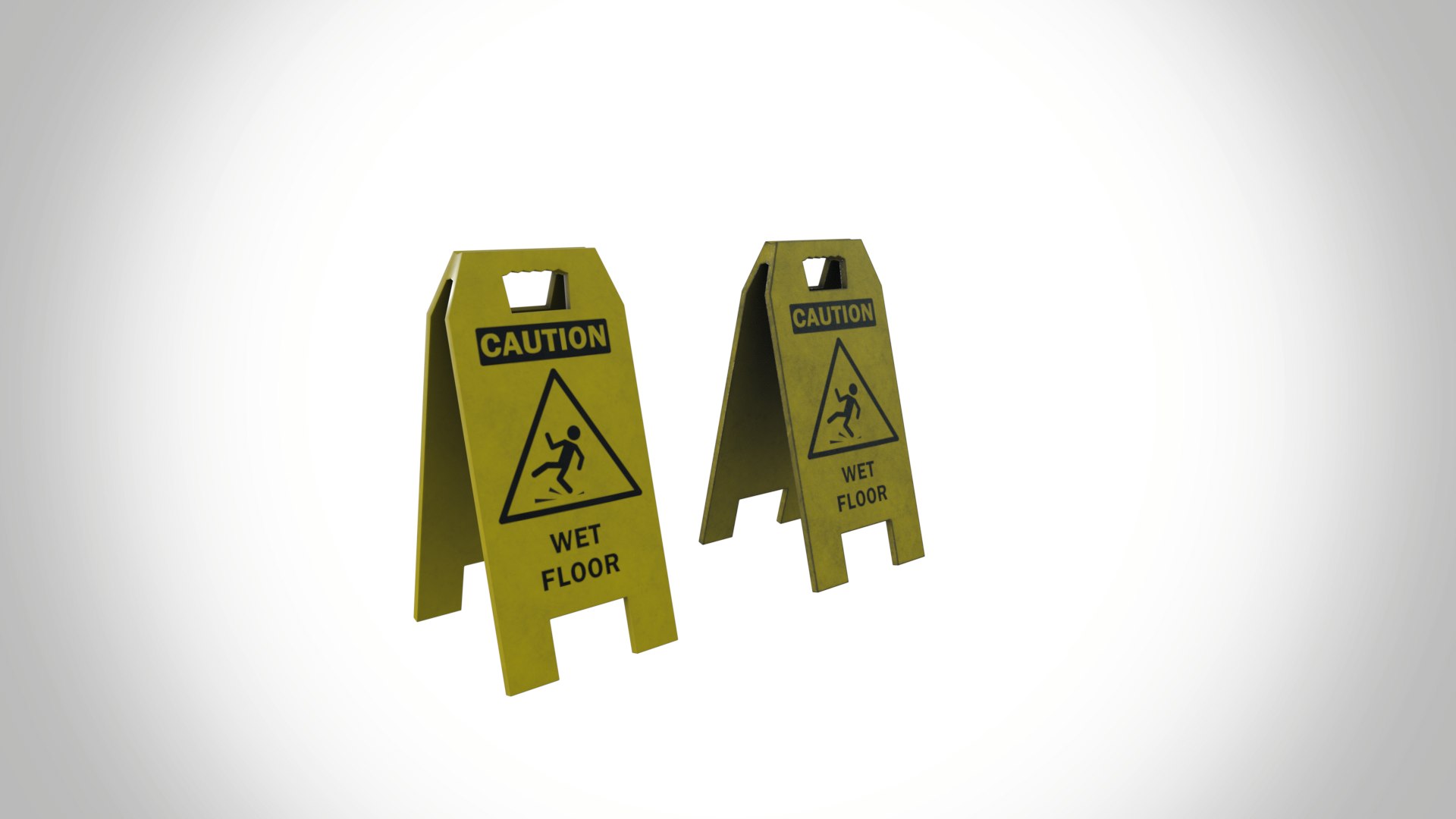 3D Wet Floor Sign Board - TurboSquid 2268579
