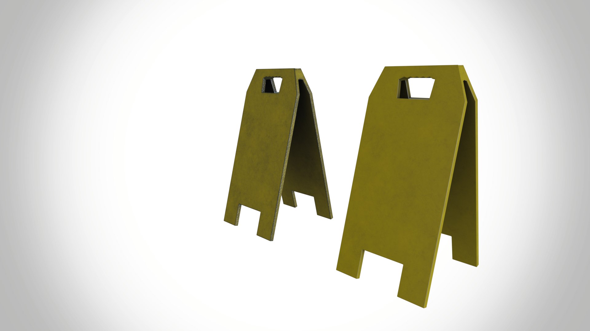 3D Wet Floor Sign Board - TurboSquid 2268579
