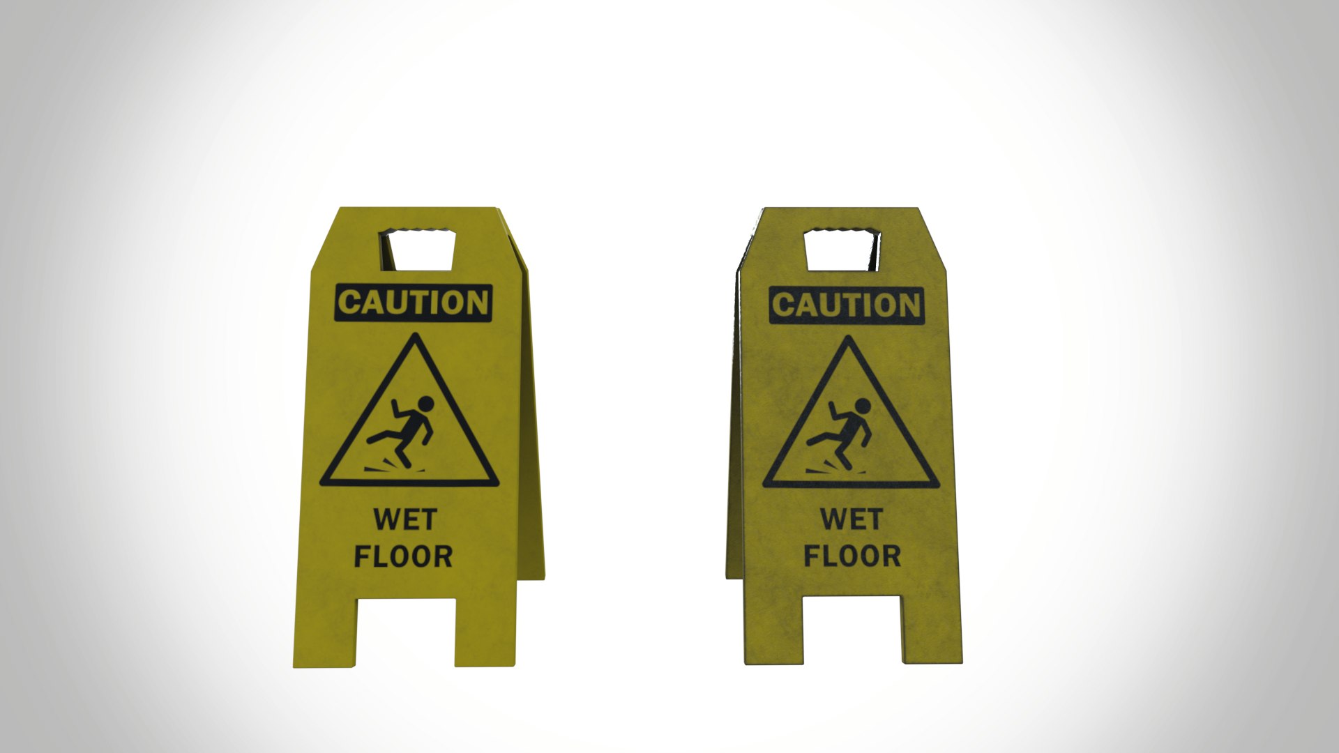 3D Wet Floor Sign Board - TurboSquid 2268579