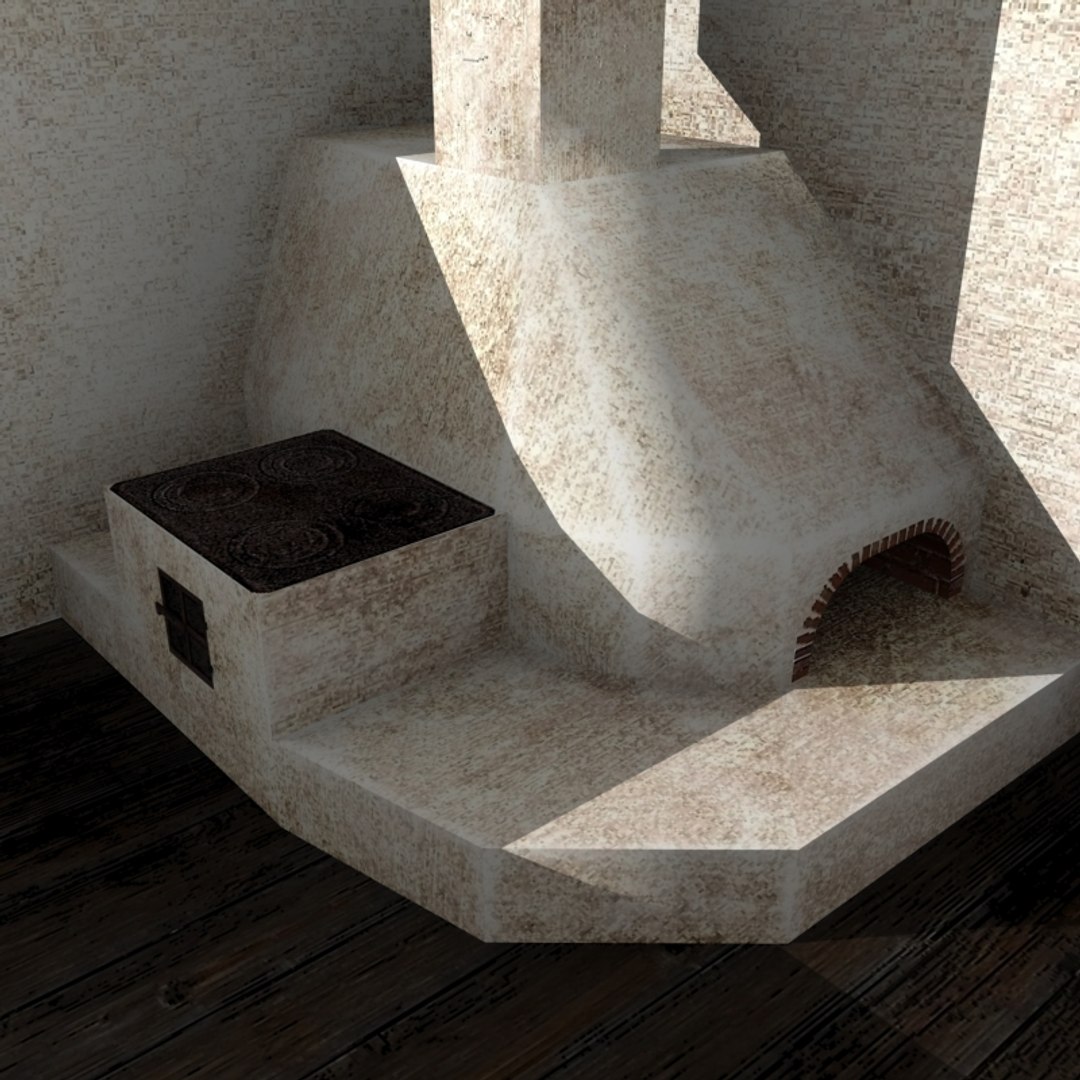 Rustic House Sumer Kitchen Obj