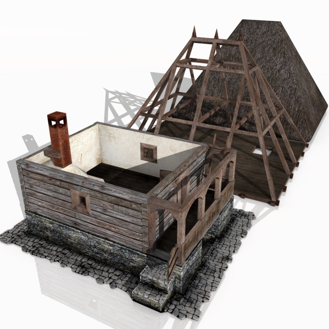 Rustic House Sumer Kitchen Obj