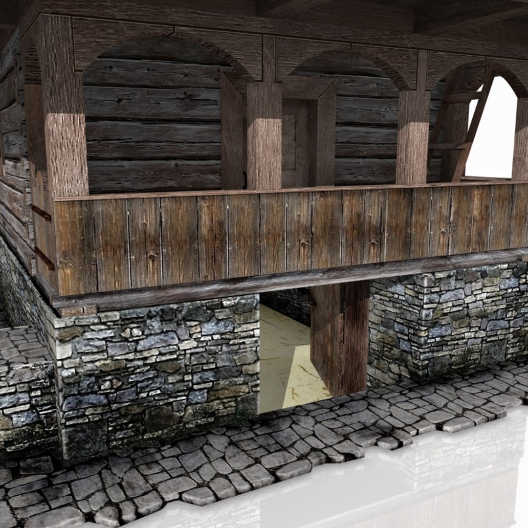 Rustic House Sumer Kitchen Obj