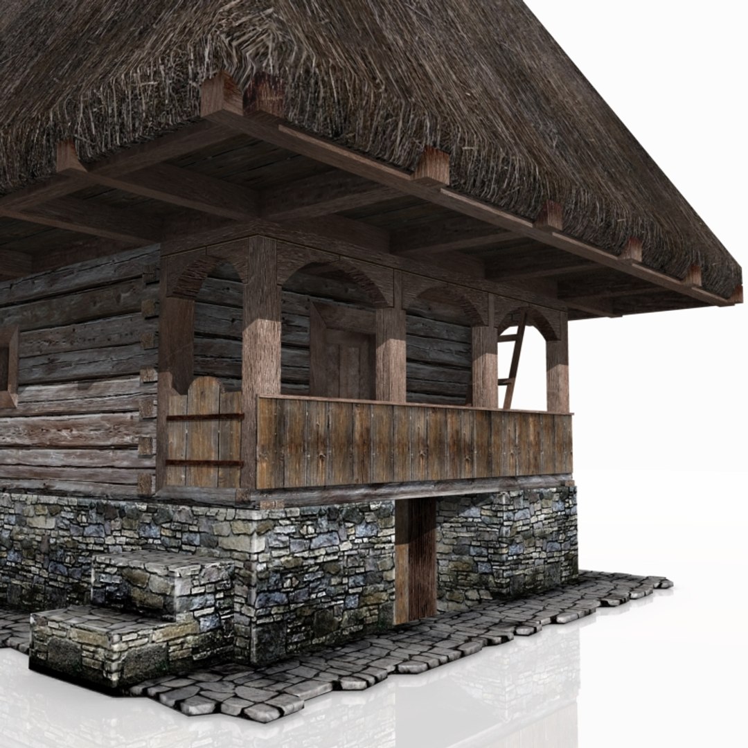 Rustic House Sumer Kitchen Obj