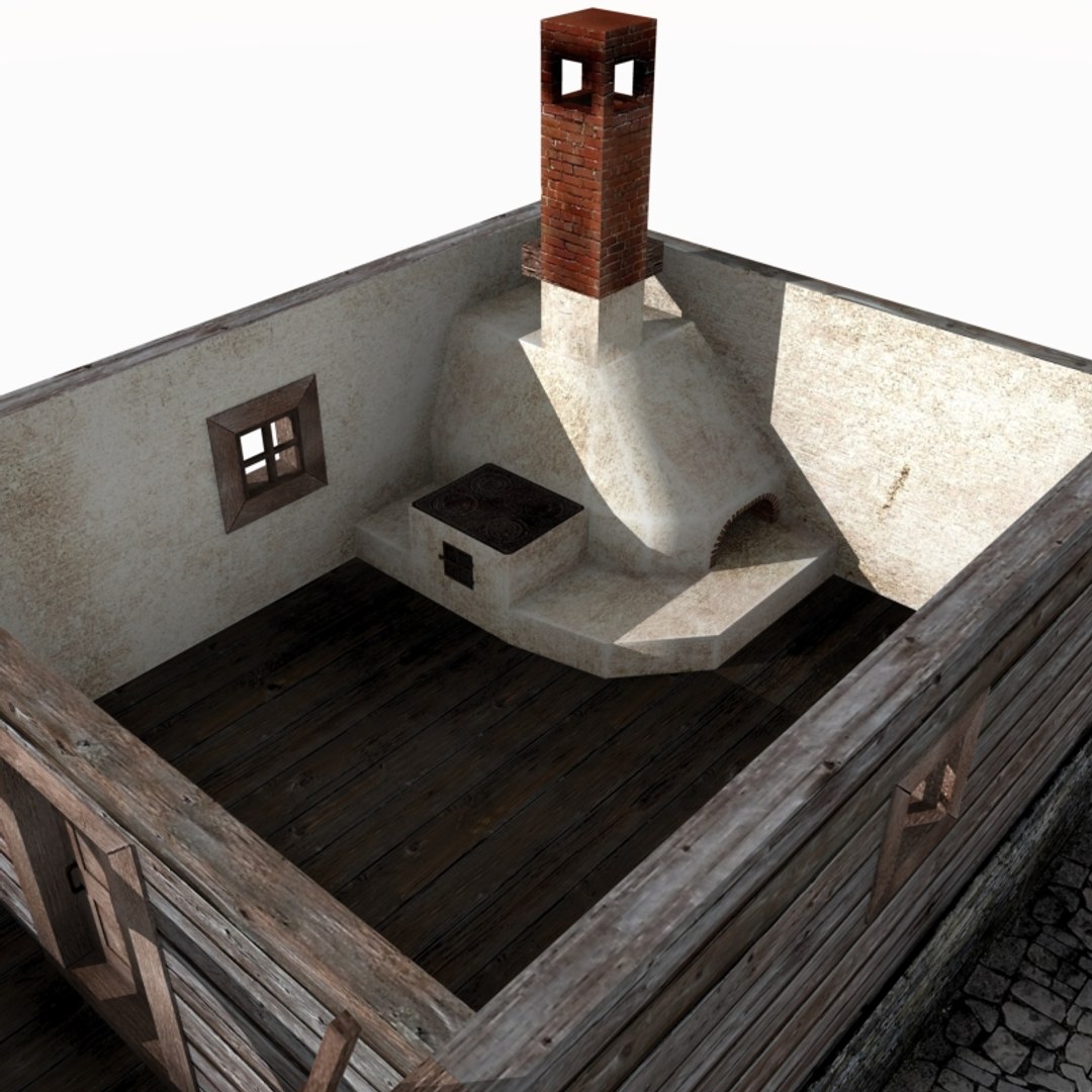 Rustic House Sumer Kitchen Obj