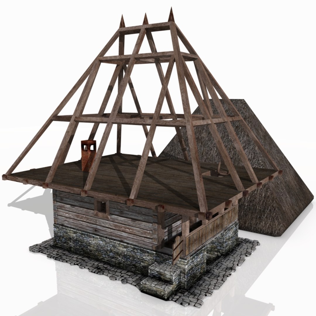 Rustic House Sumer Kitchen Obj