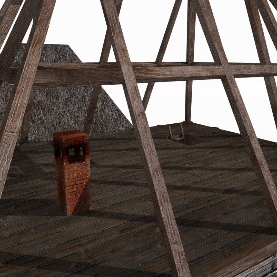 Rustic House Sumer Kitchen Obj