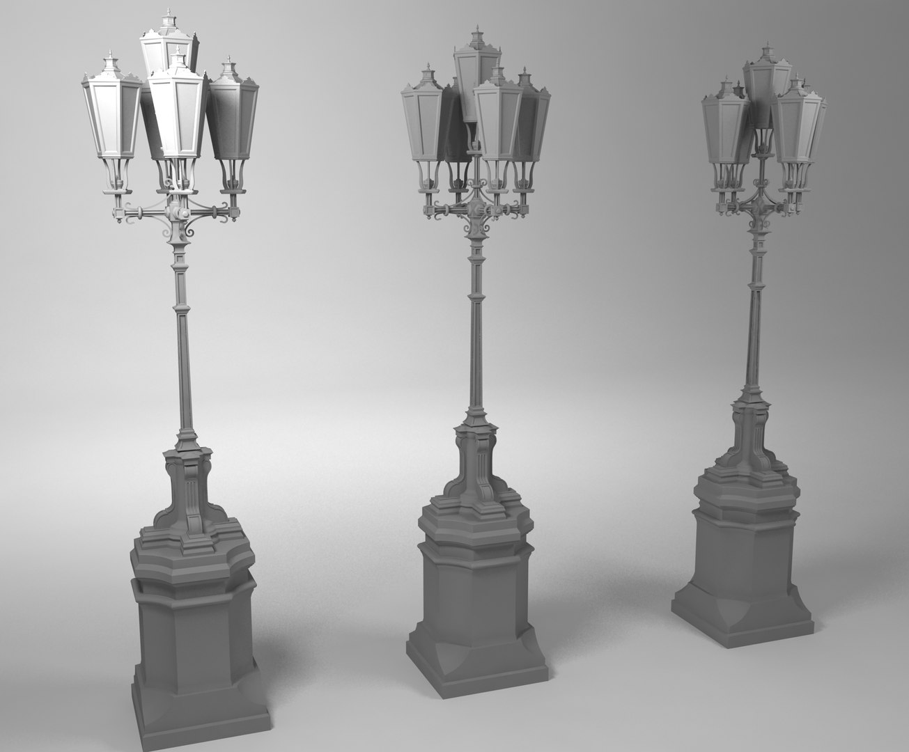 3d model street lamp
