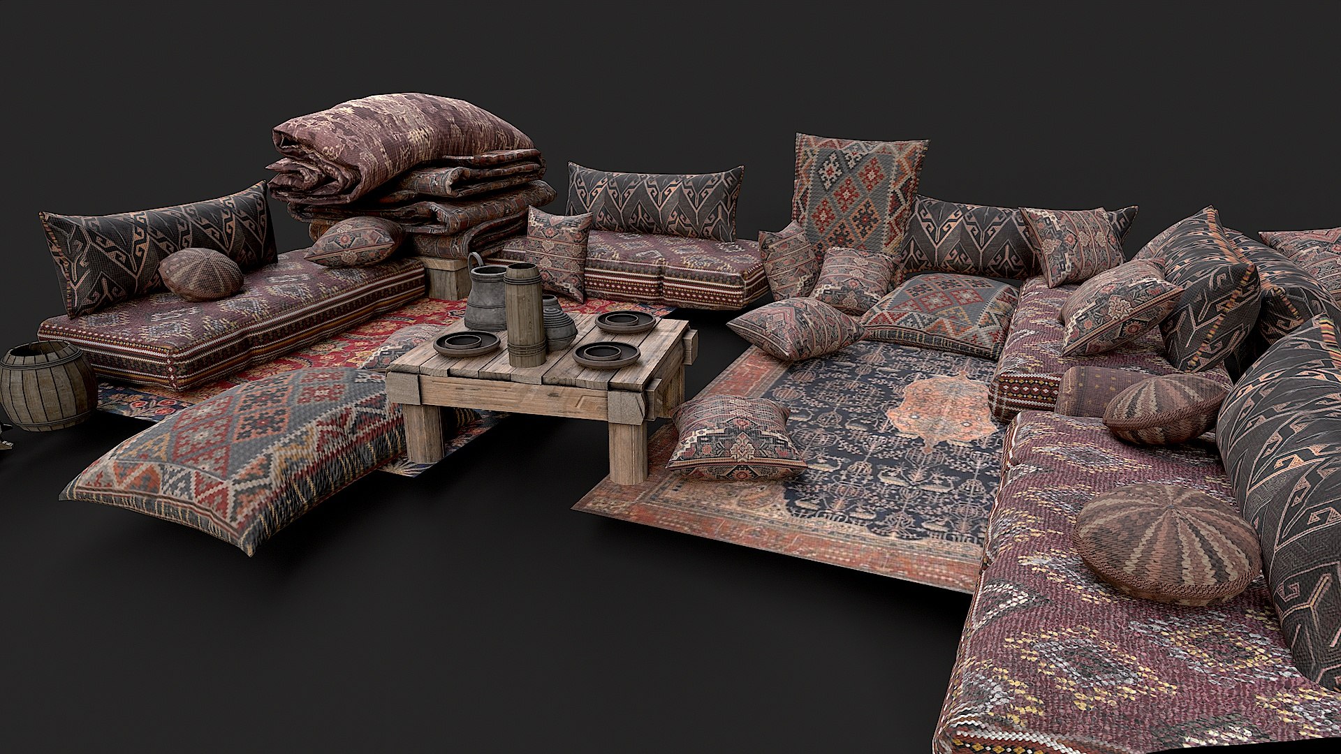 3D Model Old Traditional Eastern Nomads Tent 1 - TurboSquid 2360409