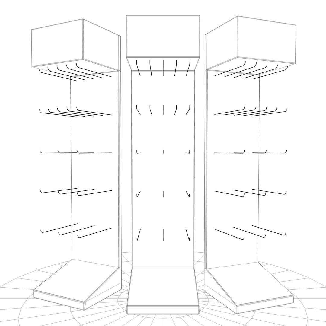 3D Model Display Rack - TurboSquid 1361644