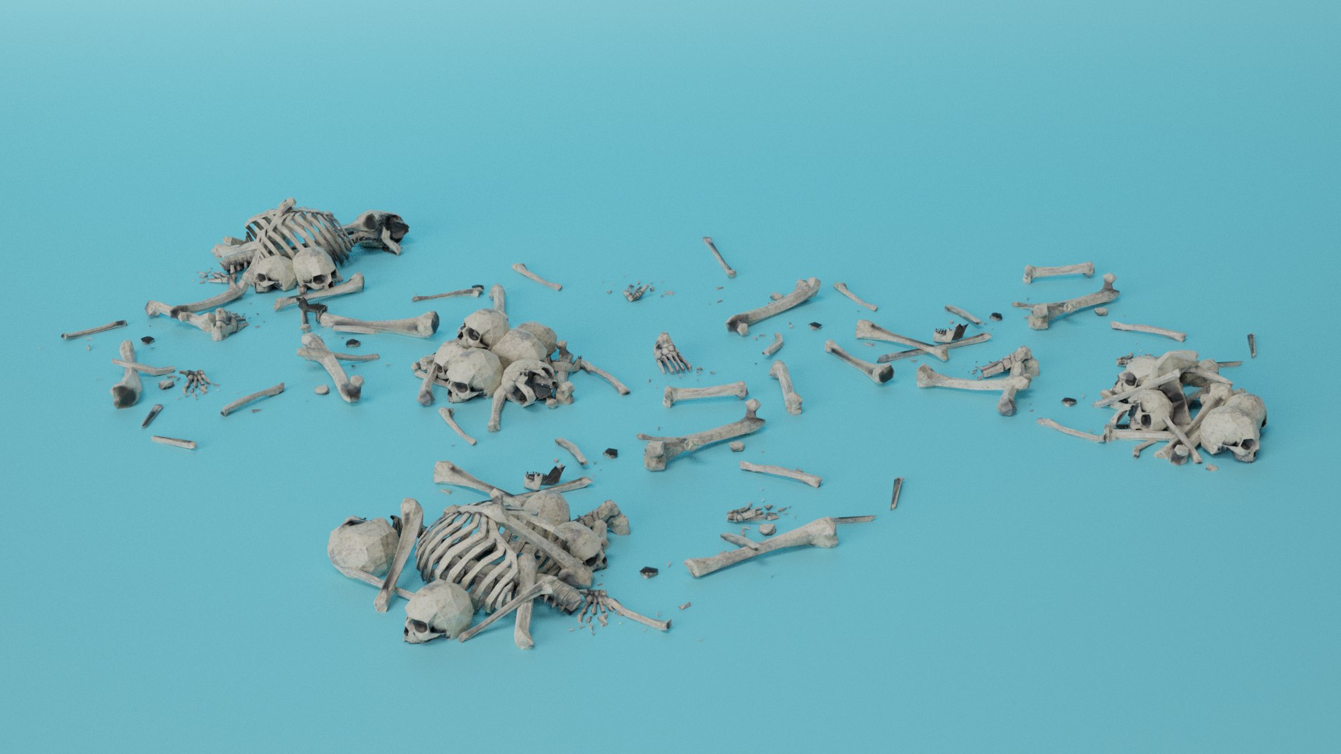 Skeleton Stack 3d Model Turbosquid 2014018