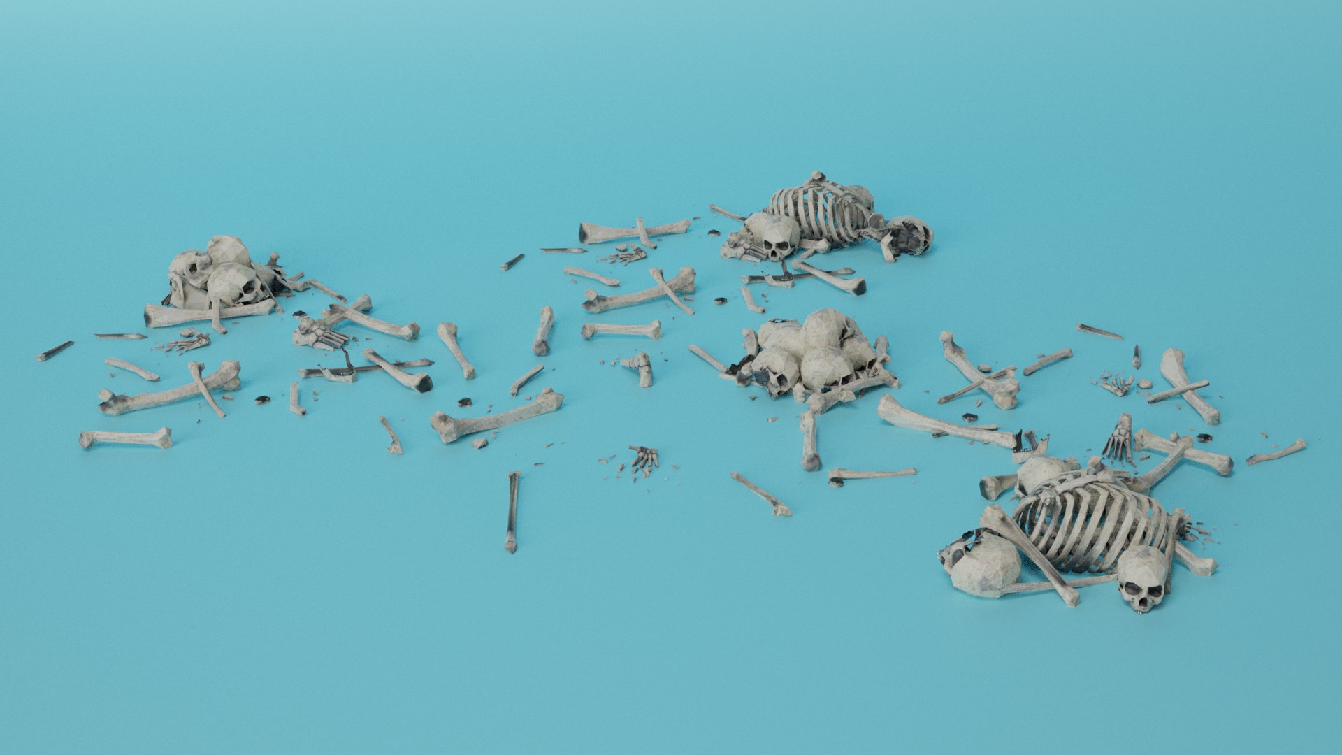 Skeleton Stack 3d Model Turbosquid 2014018