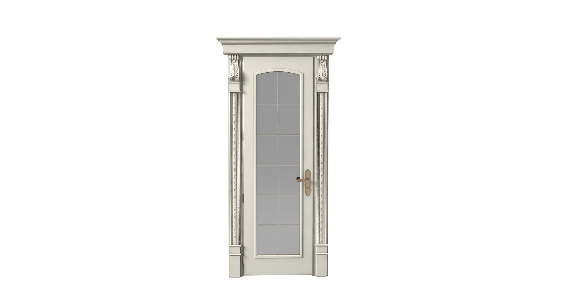 luxury glass door 3d obj