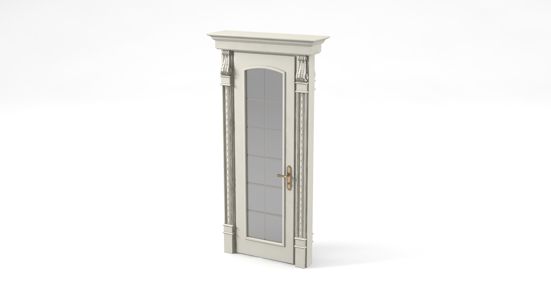 luxury glass door 3d obj