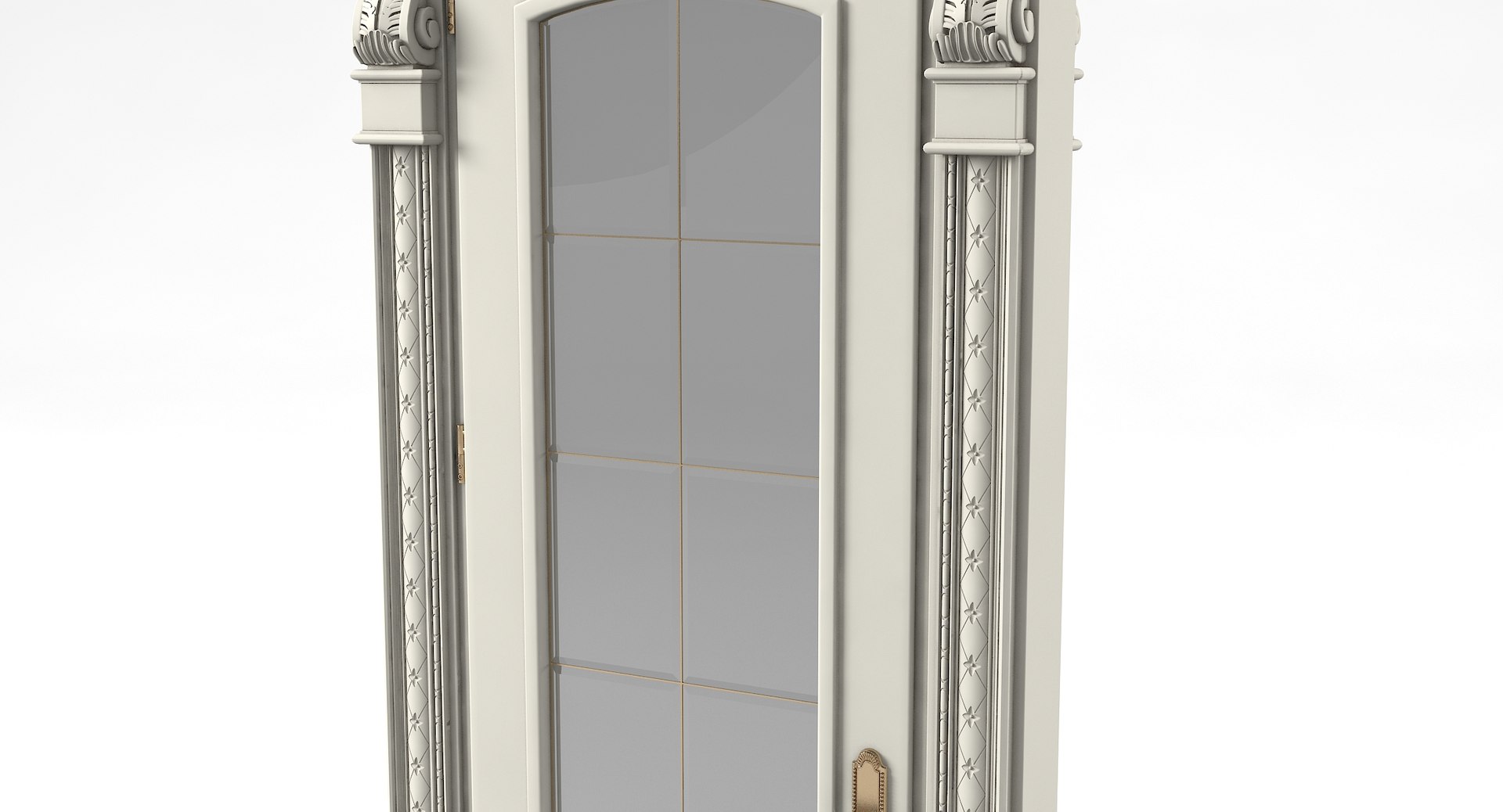 luxury glass door 3d obj