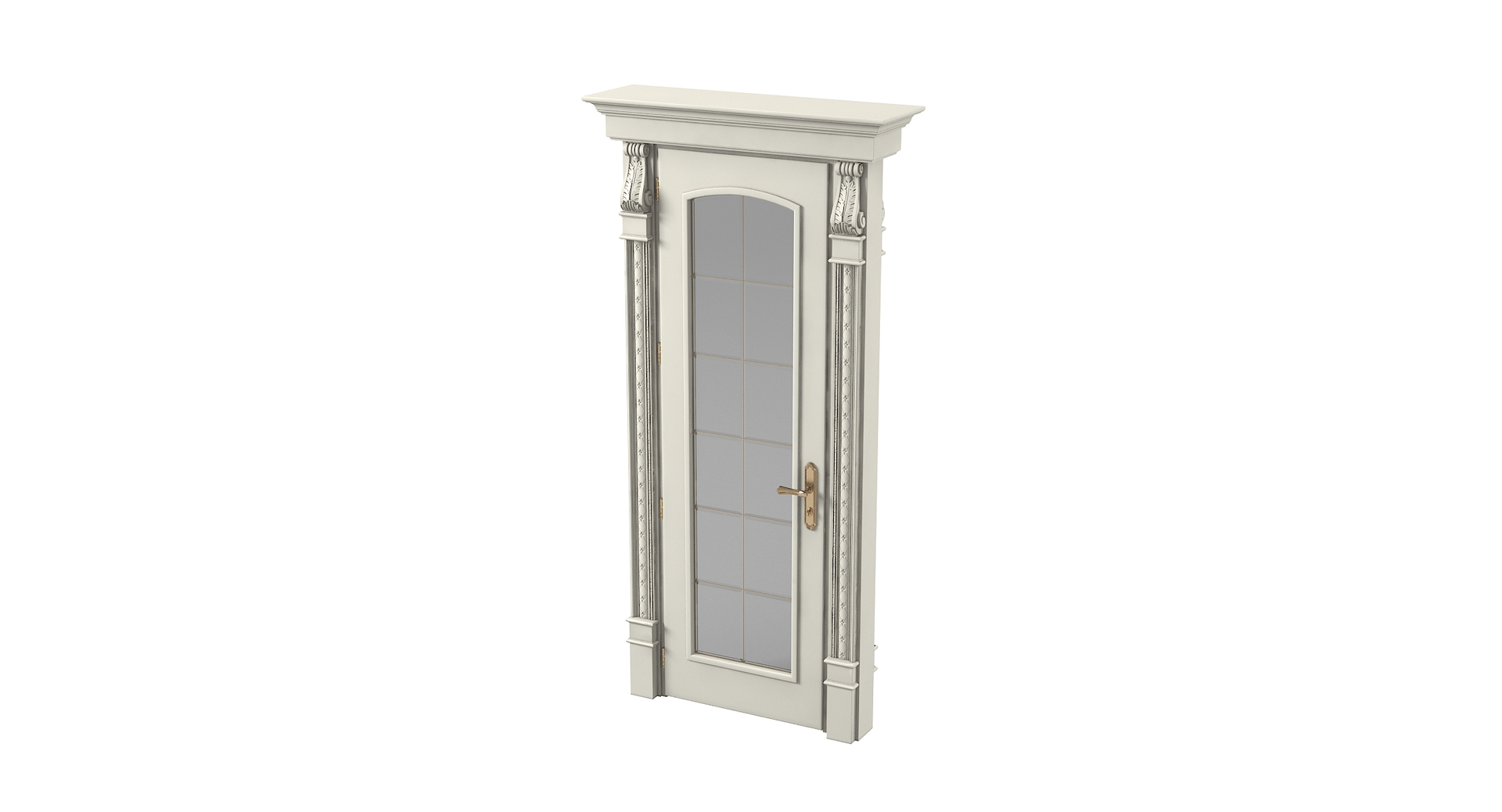 luxury glass door 3d obj
