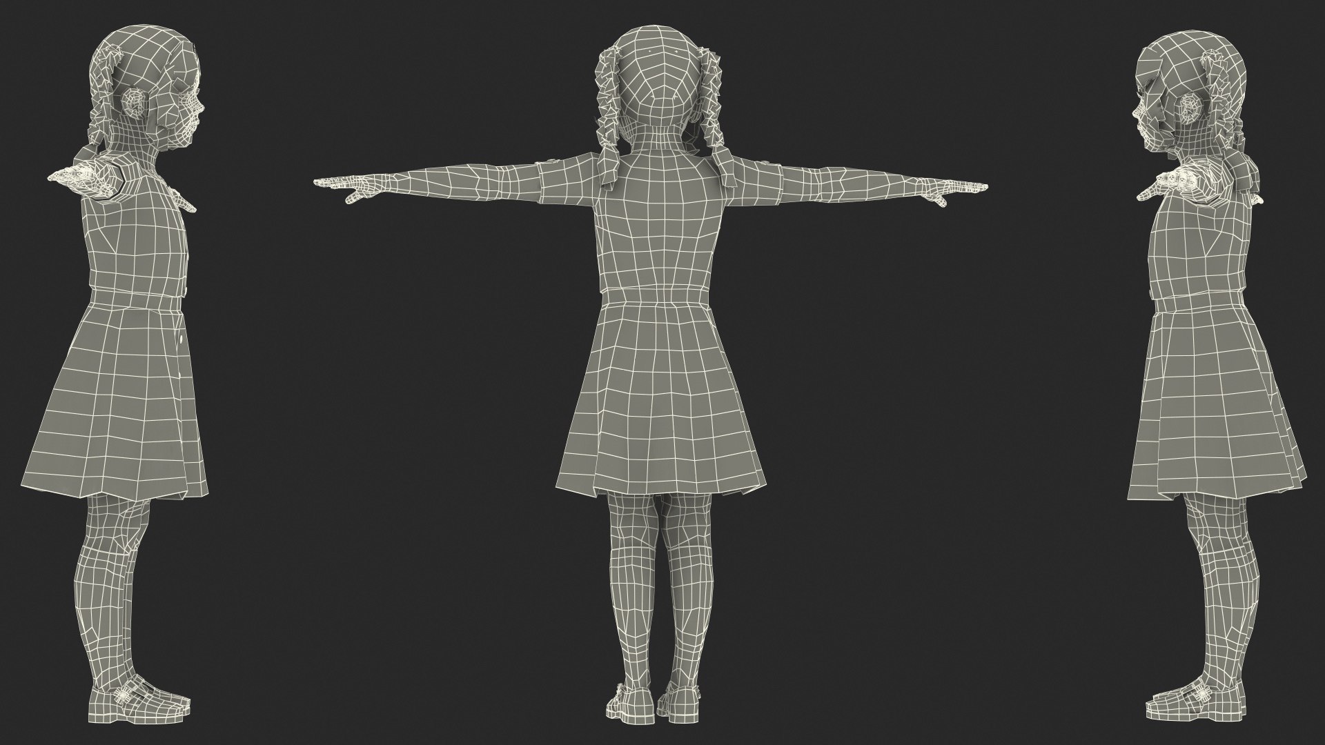 3D Realistic Child Girl Everyday Style Rigged - TurboSquid 2084353