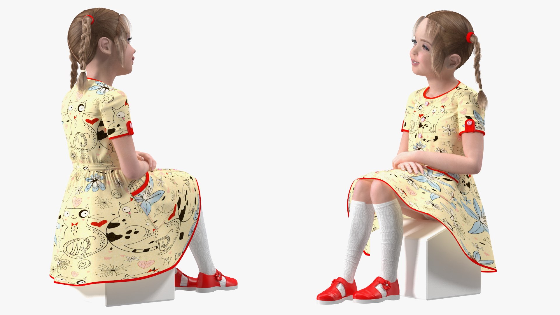 3D Realistic Child Girl Everyday Style Rigged - TurboSquid 2084353