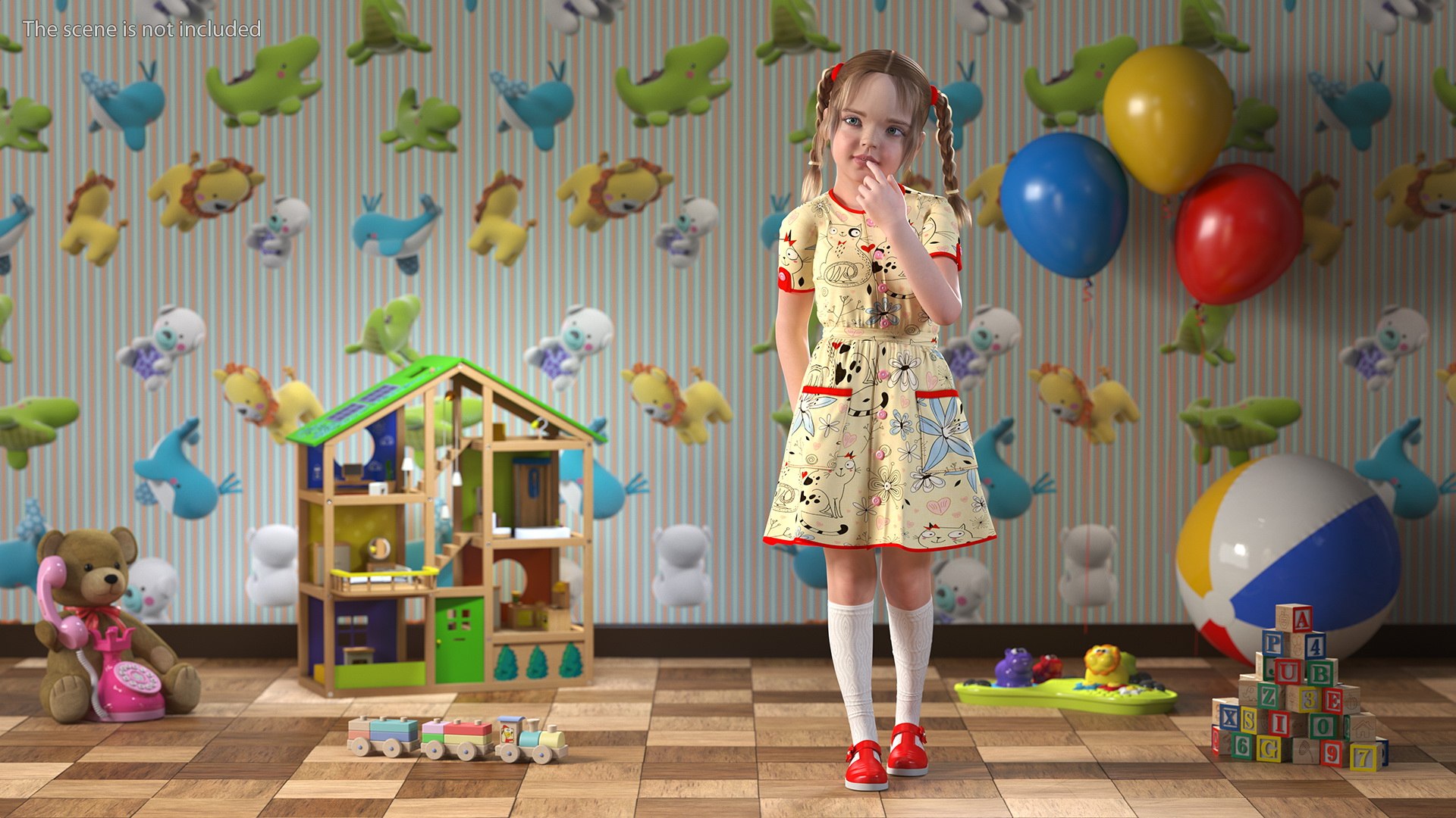 3D Realistic Child Girl Everyday Style Rigged - TurboSquid 2084353