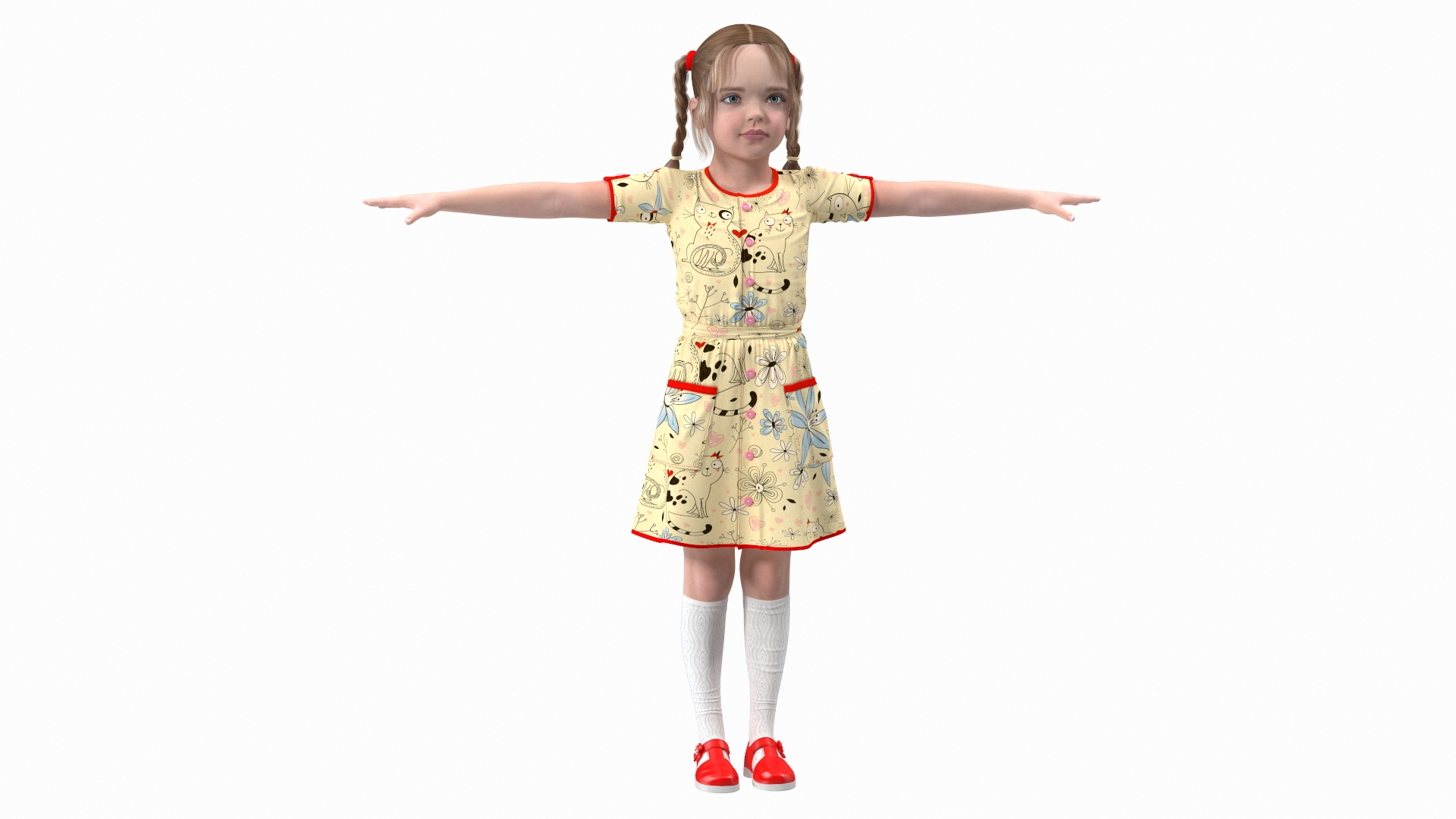 3D Realistic Child Girl Everyday Style Rigged - TurboSquid 2084353