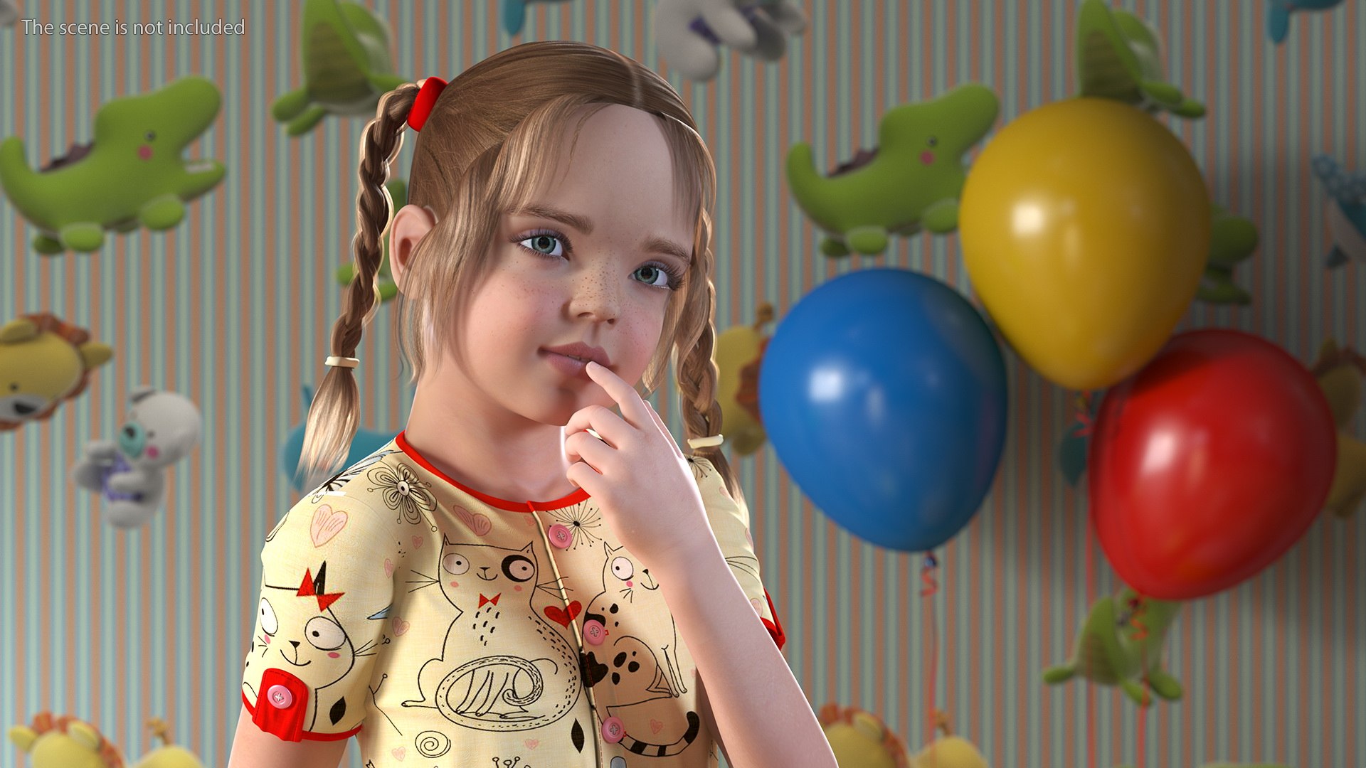 3D Realistic Child Girl Everyday Style Rigged - TurboSquid 2084353