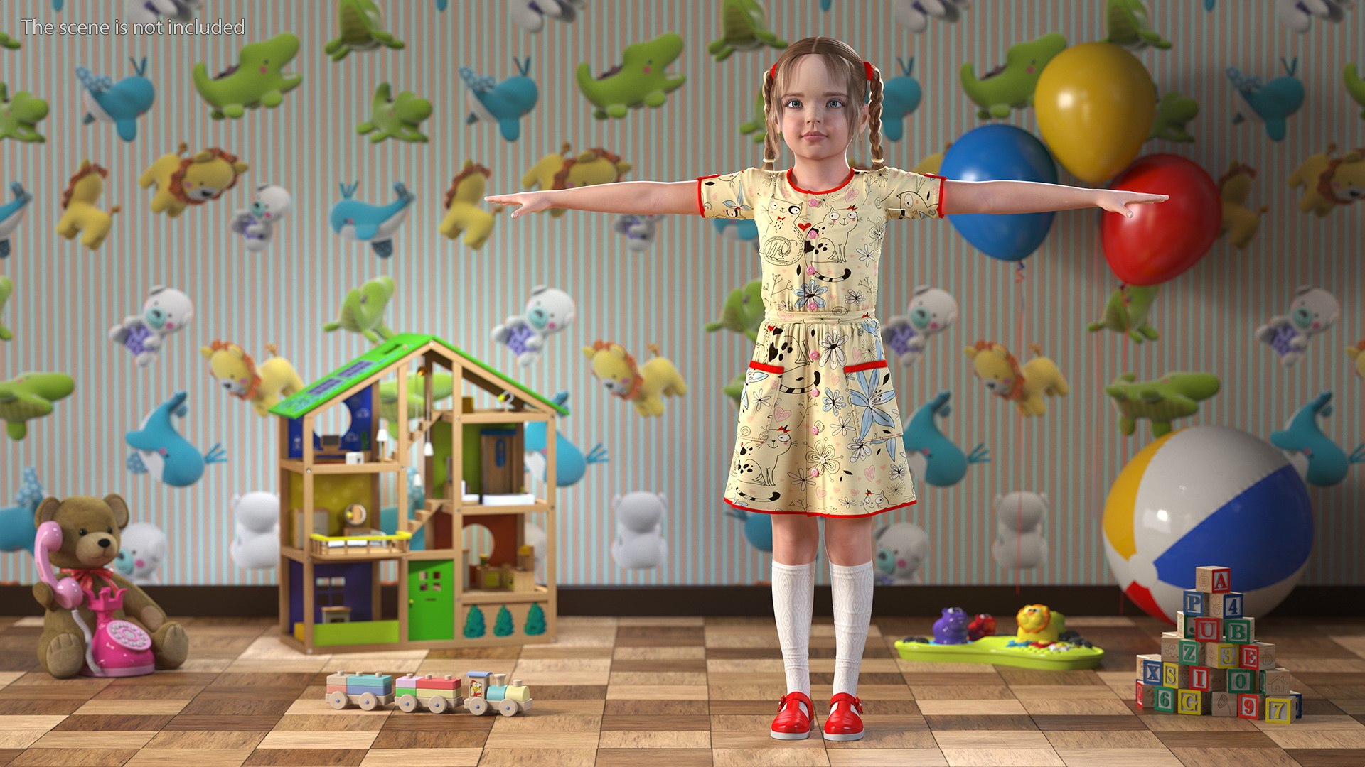 3D Realistic Child Girl Everyday Style Rigged - TurboSquid 2084353