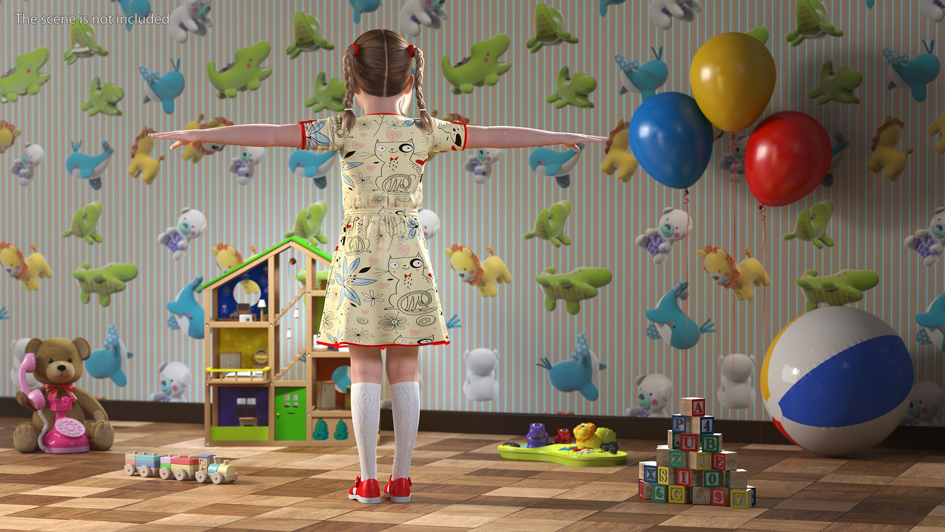 3D Realistic Child Girl Everyday Style Rigged - TurboSquid 2084353