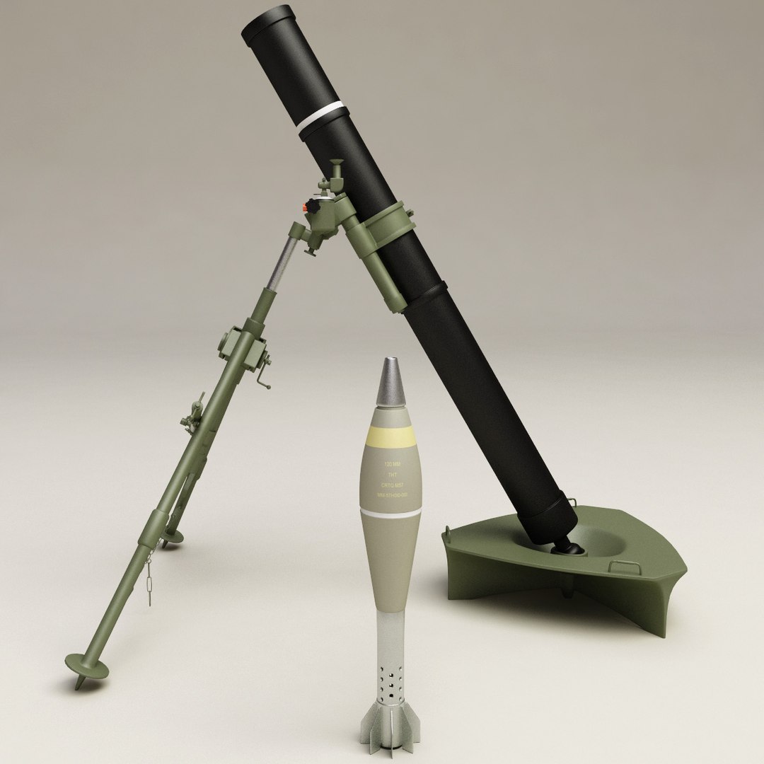 mortar 120mm 3d model
