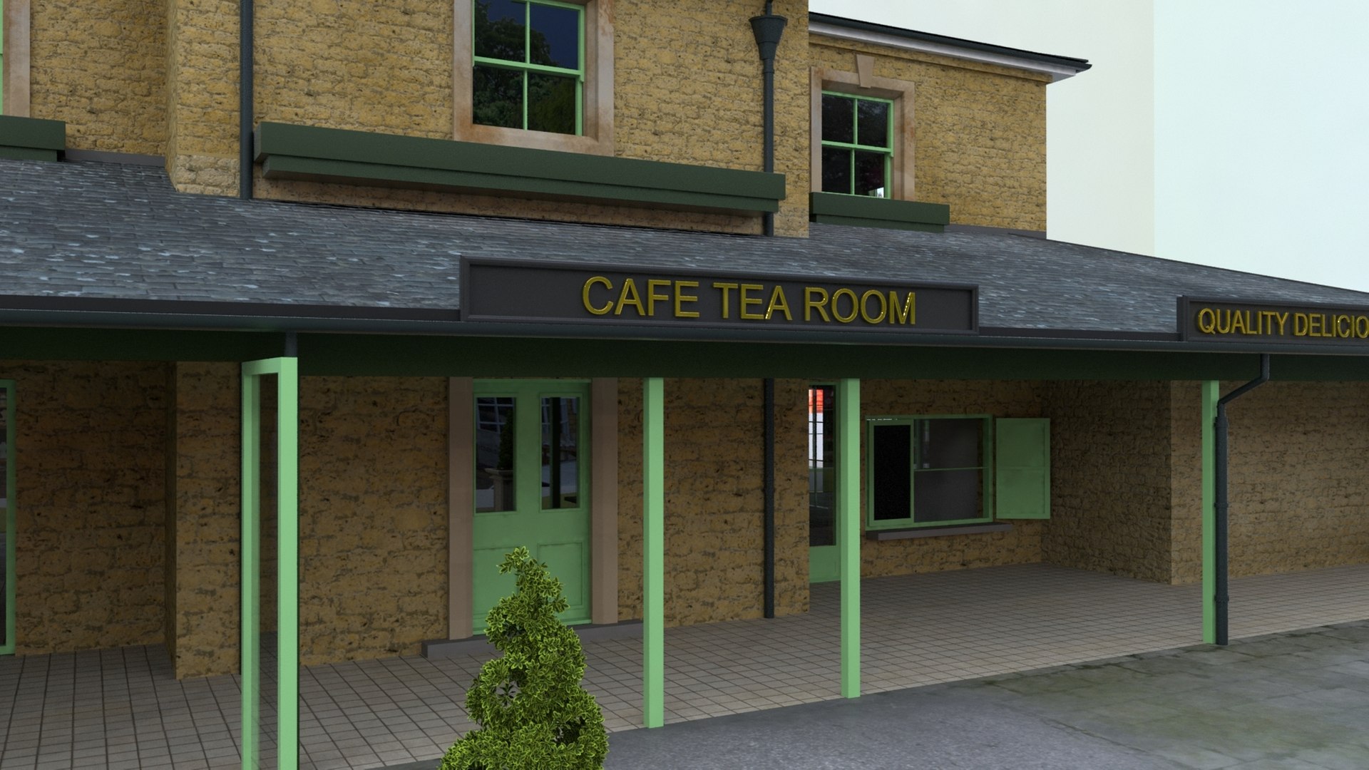 3D Building Village Restaurant - TurboSquid 1699439