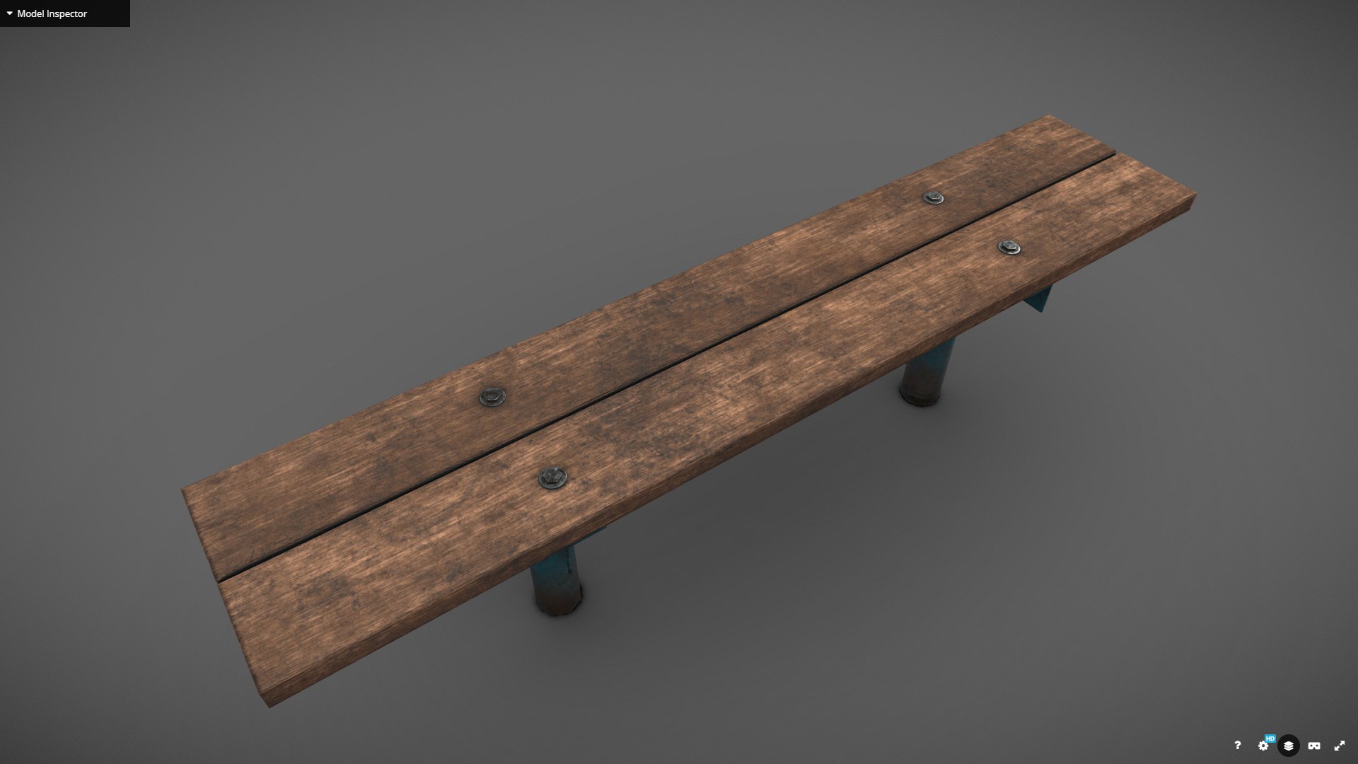 Bench 1 USSR Game Ready 3D Model - TurboSquid 2236818