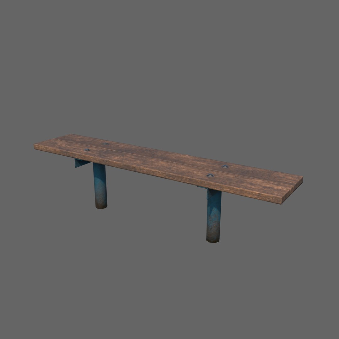 Bench 1 USSR Game Ready 3D Model - TurboSquid 2236818