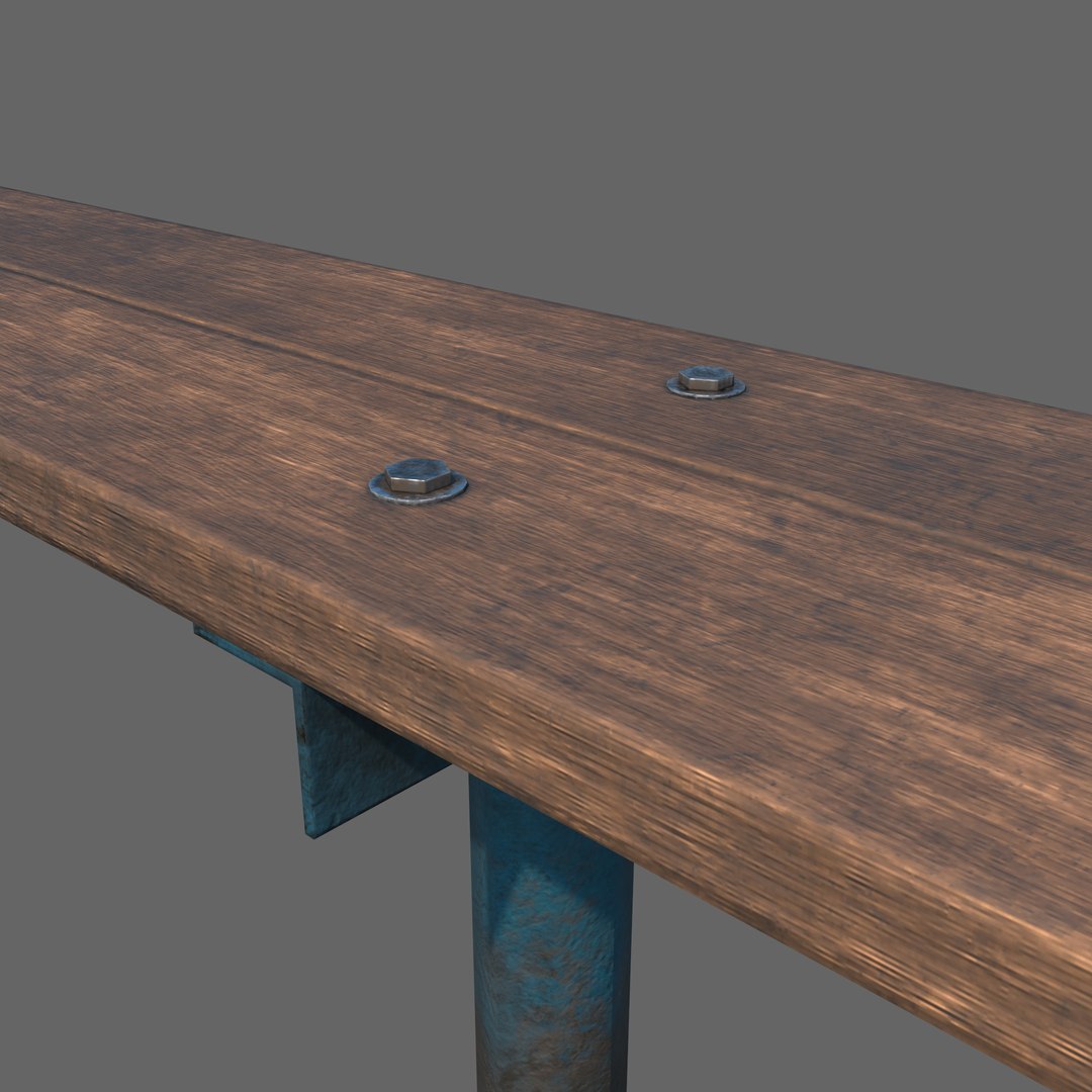 Bench 1 USSR Game Ready 3D Model - TurboSquid 2236818