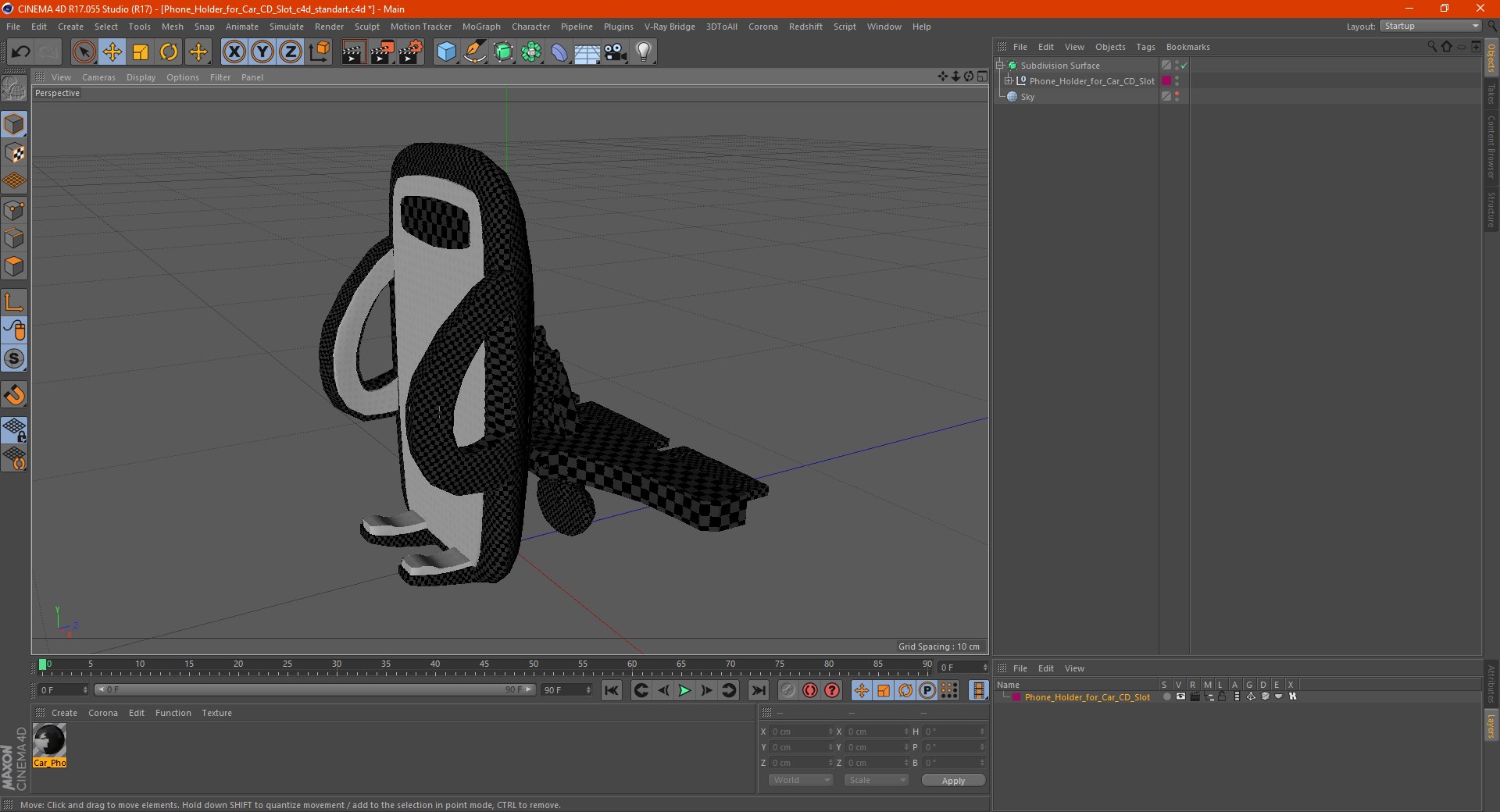 Phone Holder Car Cd 3D - TurboSquid 1700795
