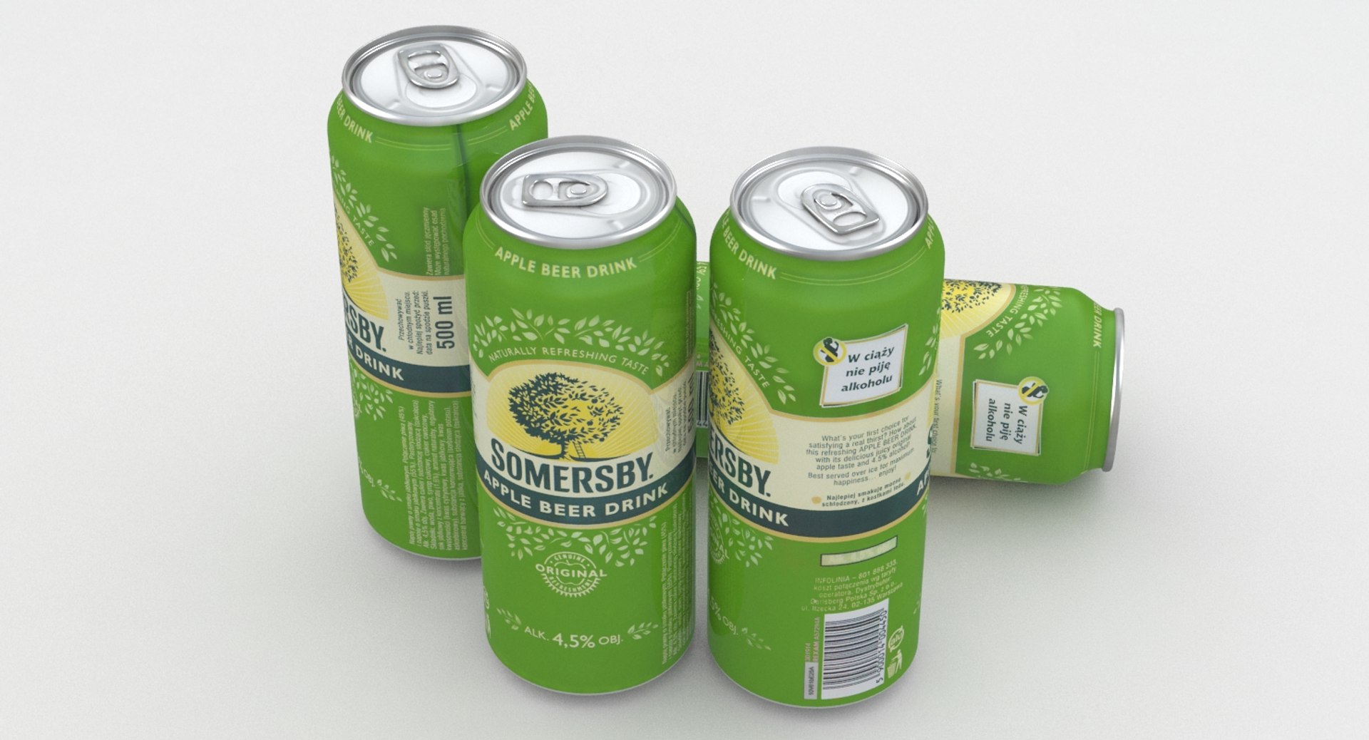 Beer Somersby Apple 3d Model