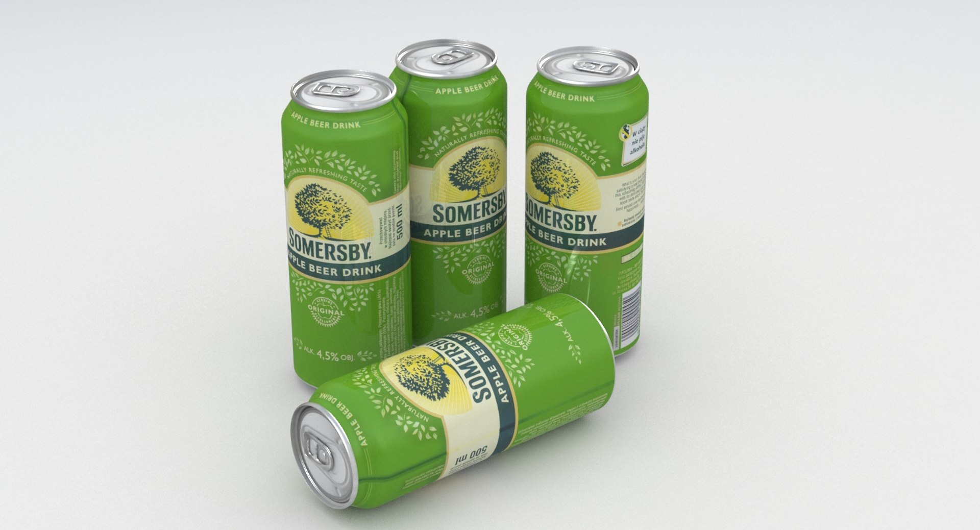 Beer Somersby Apple 3d Model