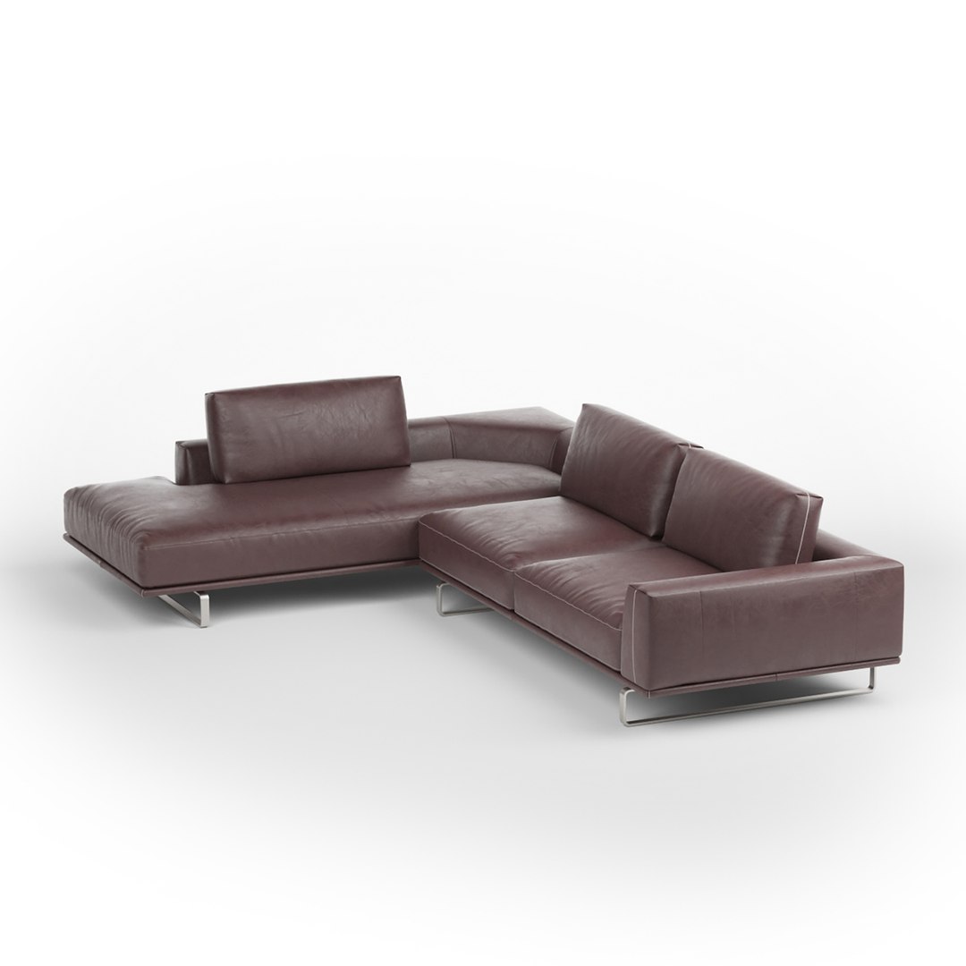 Tempo Corner Sofa By Natuzzi 3D - TurboSquid 1762999