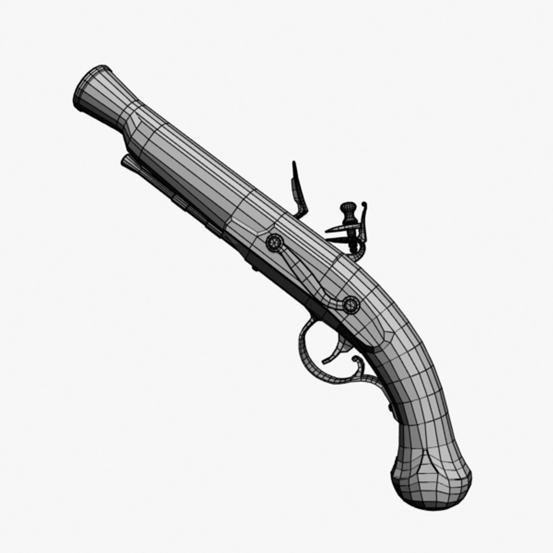 3d Model Blunderbuss Pistol
