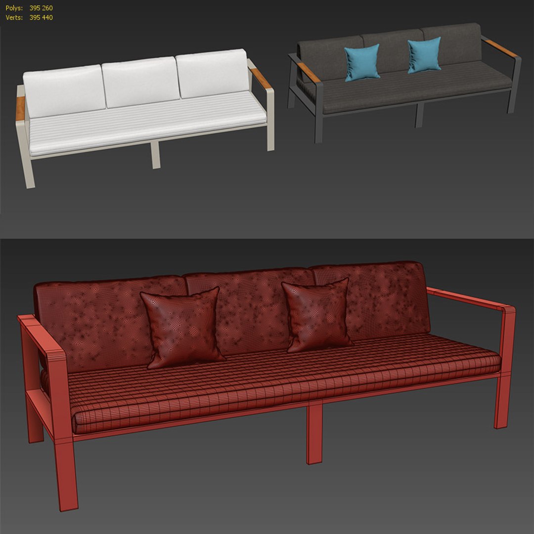 3D Triple Sofa Nofi - TurboSquid 1556866