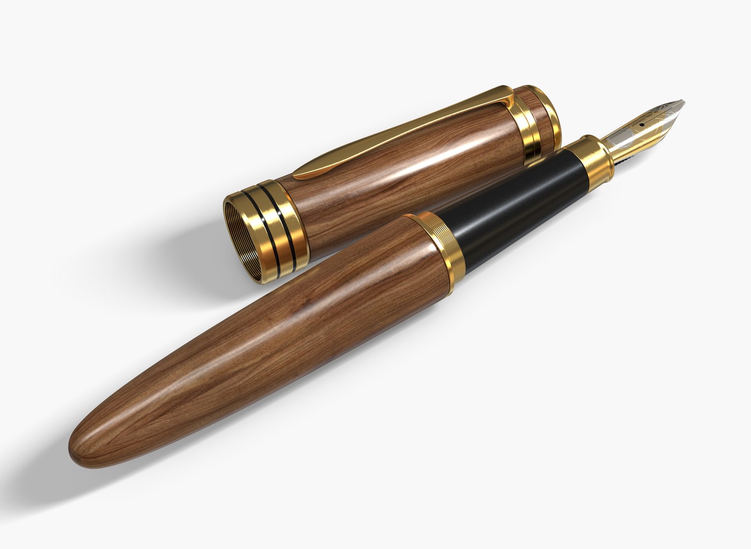 3D Ornate Fountain Pen - TurboSquid 1634065