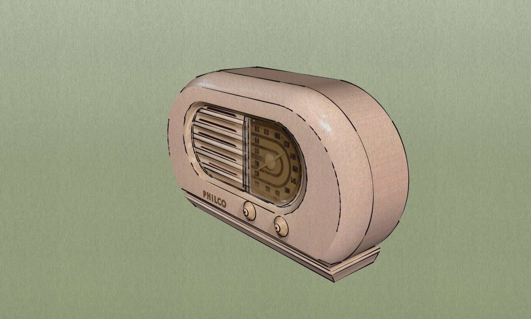 3D Old Radio Model - TurboSquid 1691789