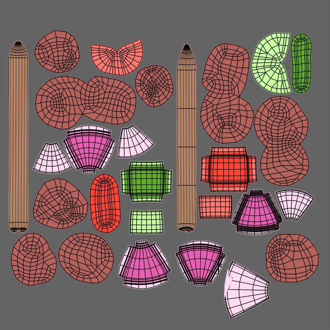 Cartoon Kebab Skewer Model - TurboSquid 1959790