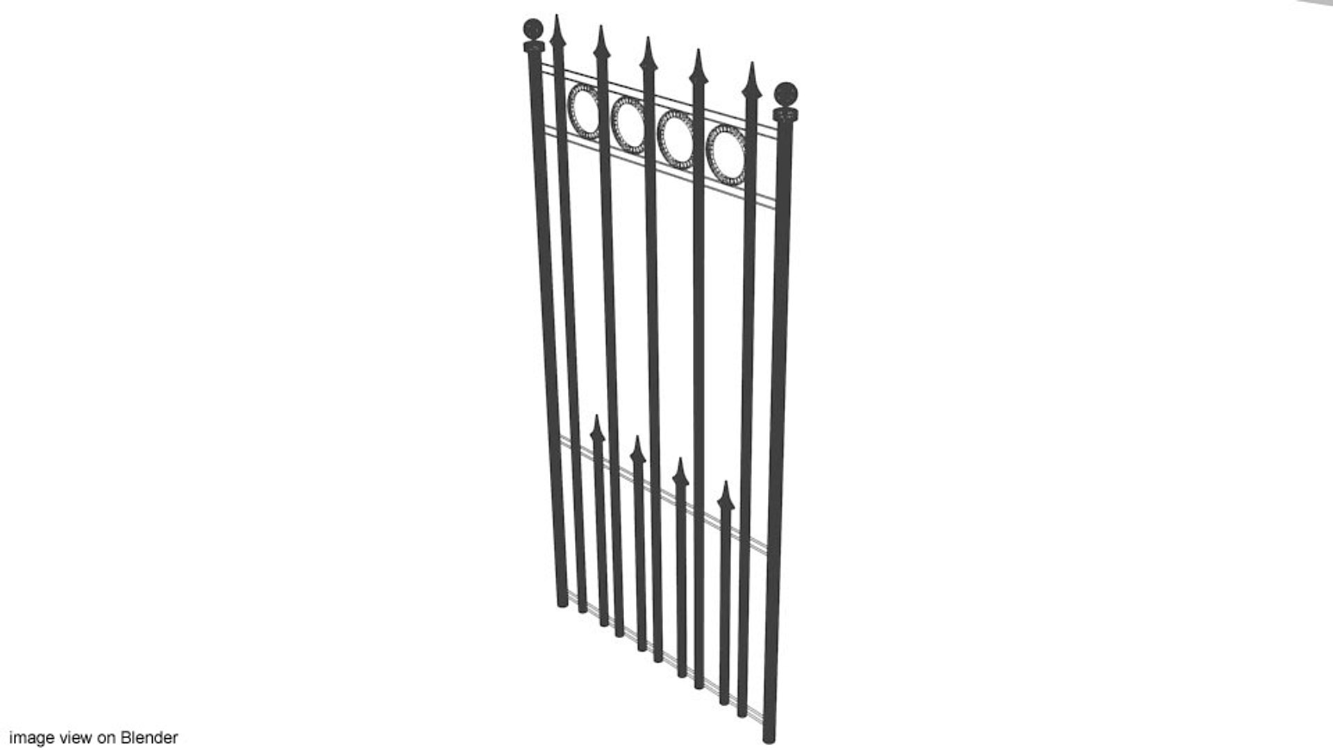 3d Model Steel Gate L