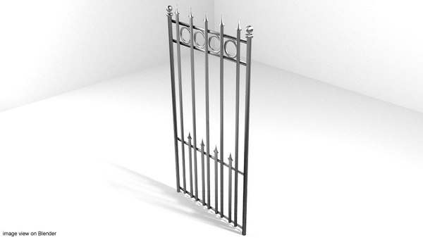 3d model steel gate l