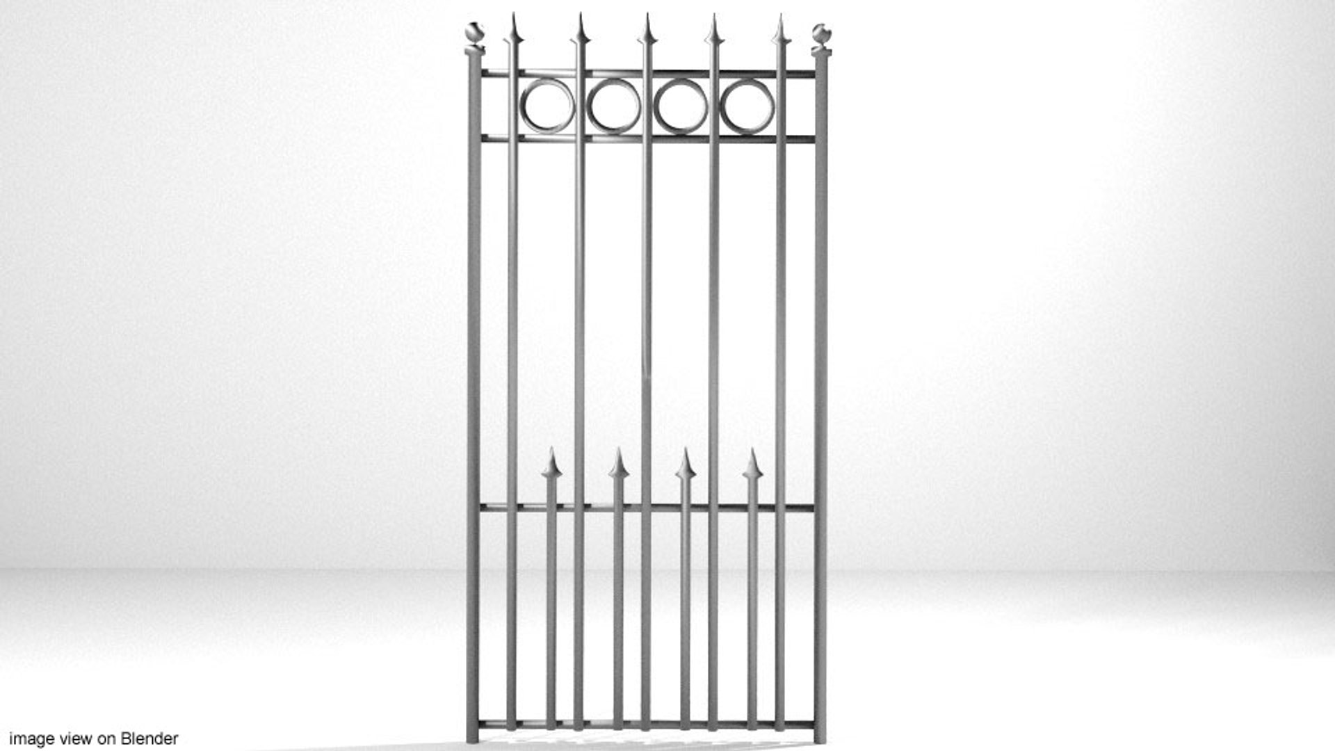 3d Model Steel Gate L