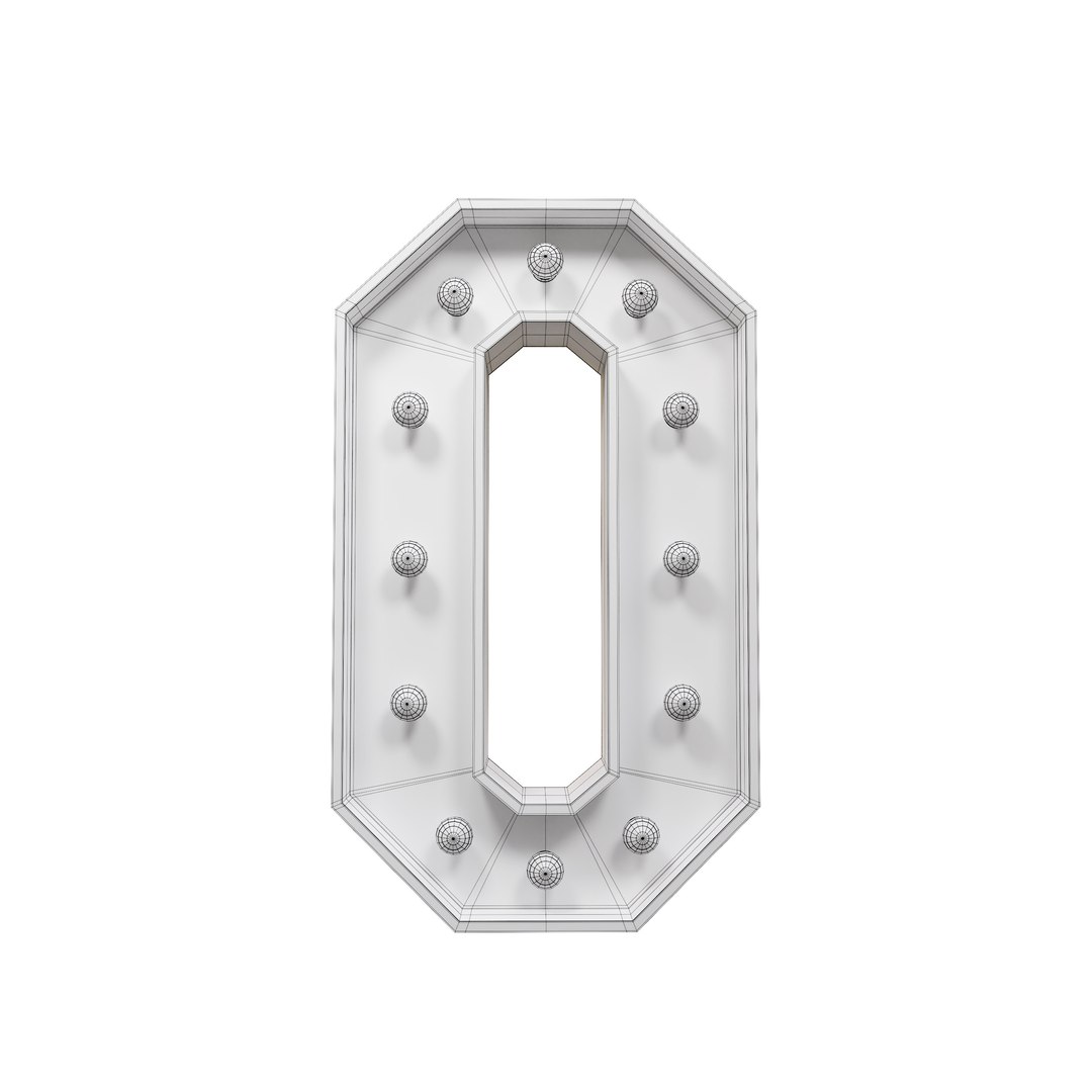 3D Marquee O Wooden Glow Sign 3dmodel Model - TurboSquid 1975975