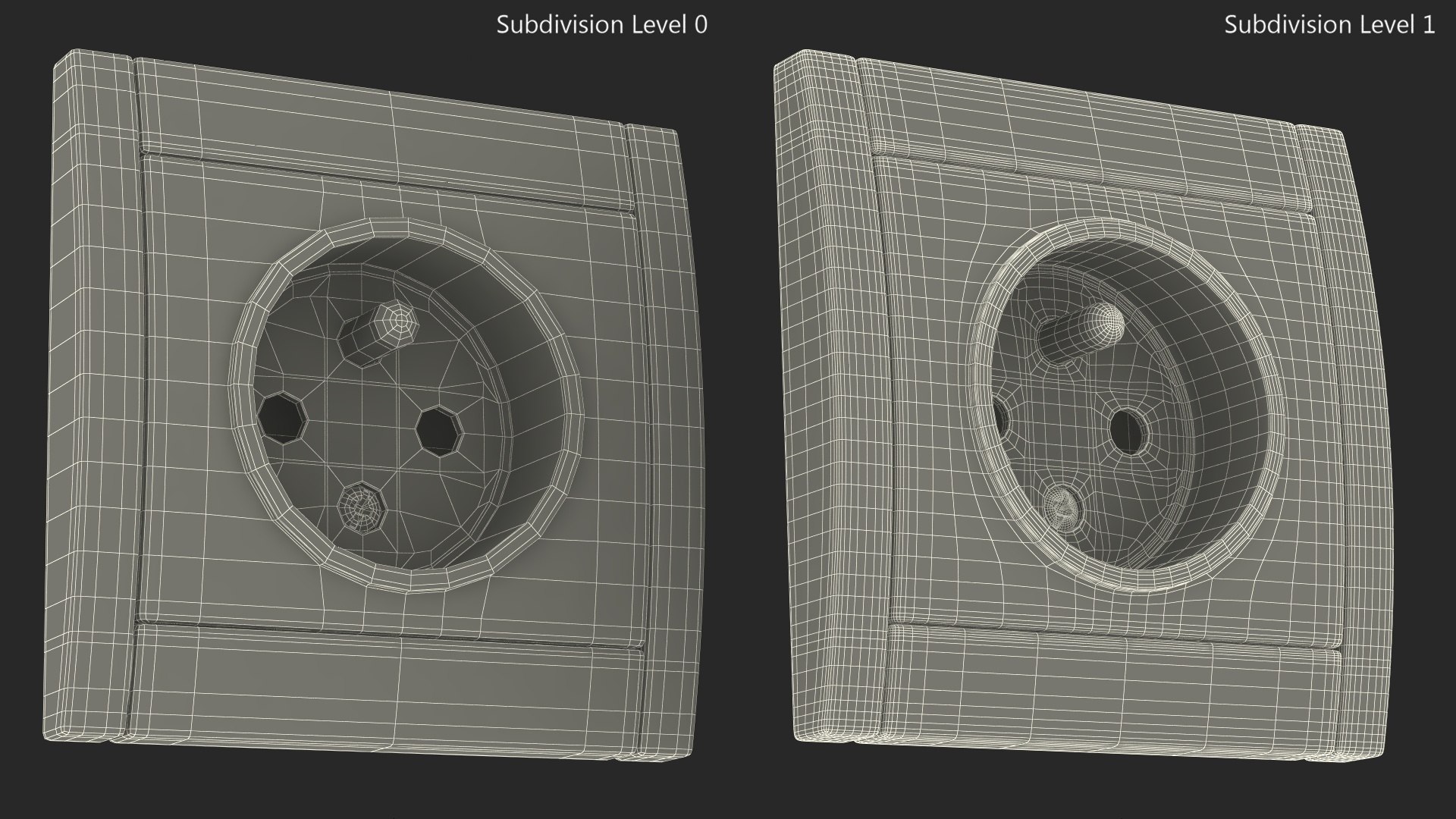 3D European Power Socket Model - TurboSquid 2247025