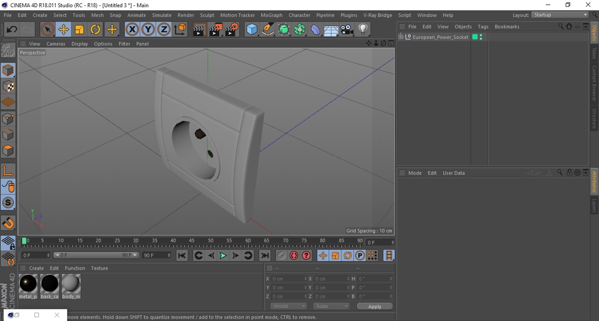 3D European Power Socket Model - TurboSquid 2247025