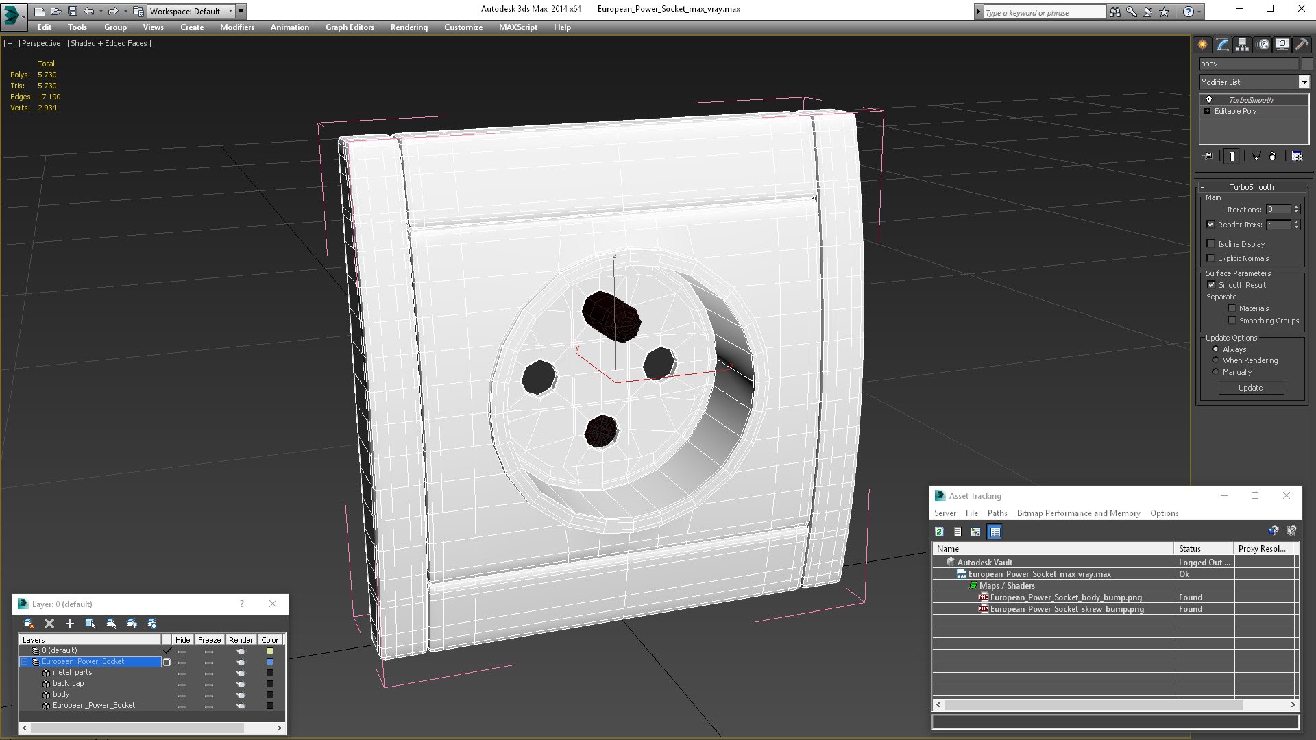 3D European Power Socket Model - TurboSquid 2247025