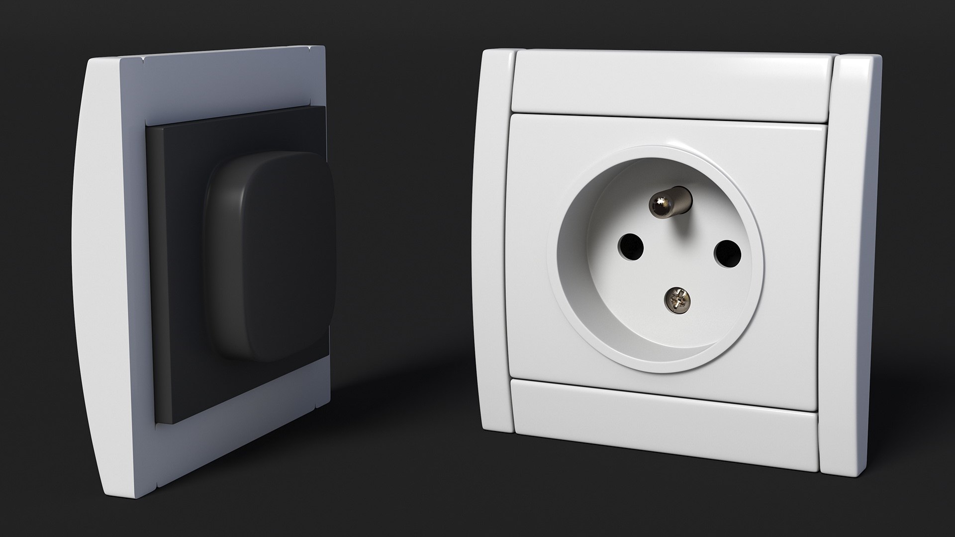 3D European Power Socket Model - TurboSquid 2247025