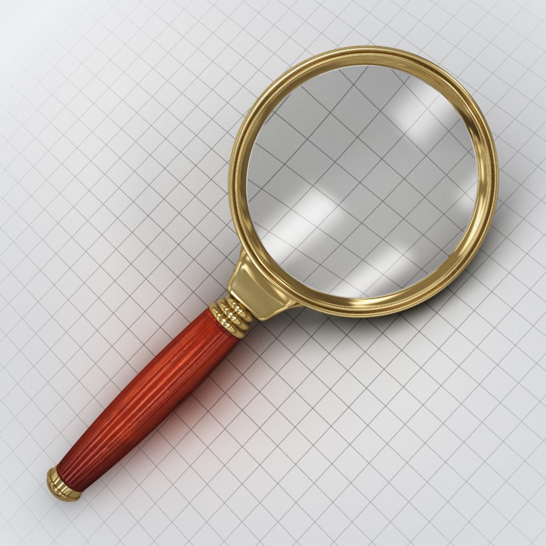 3d magnifying glass model