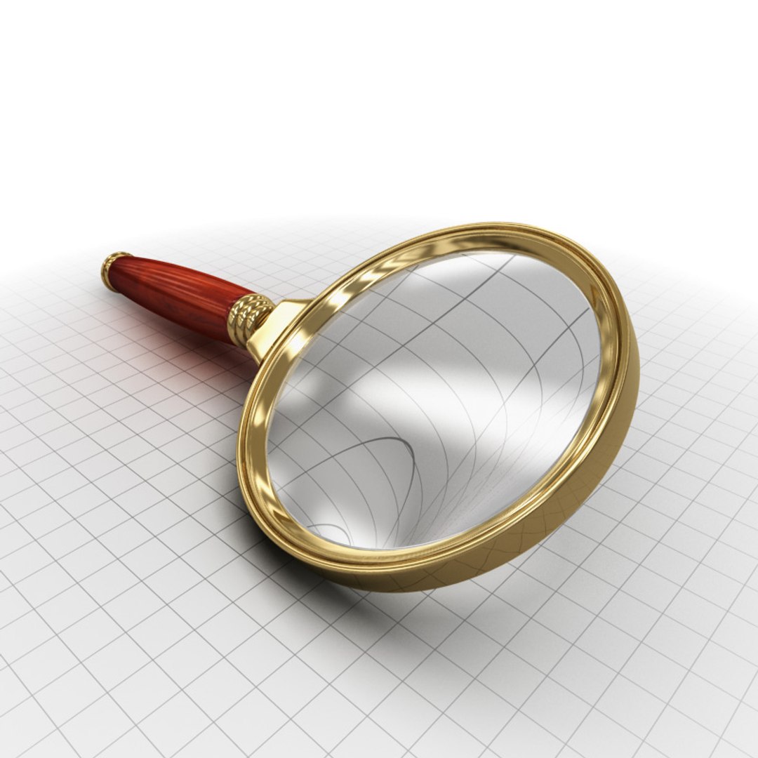 3d magnifying glass model